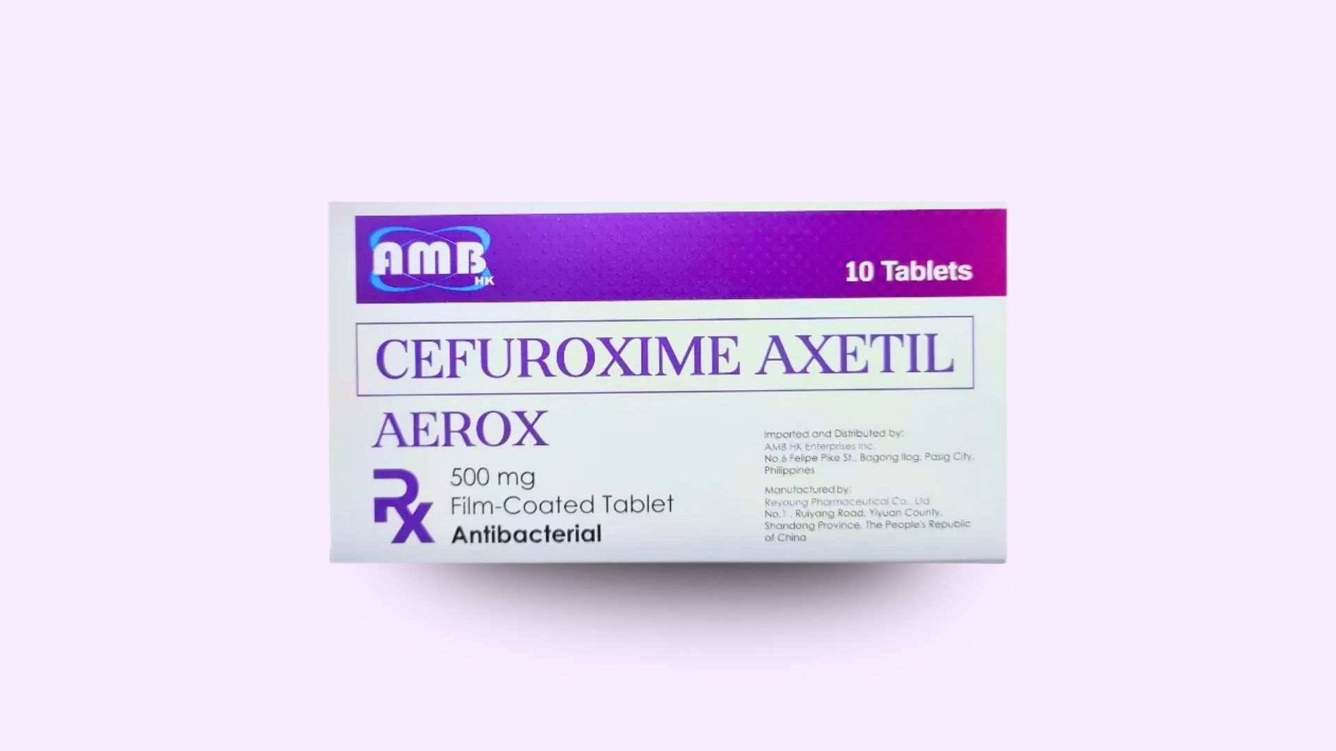 AEROX / Cefuroxime Axetil / 500mg Film-Coated Tablet 1's