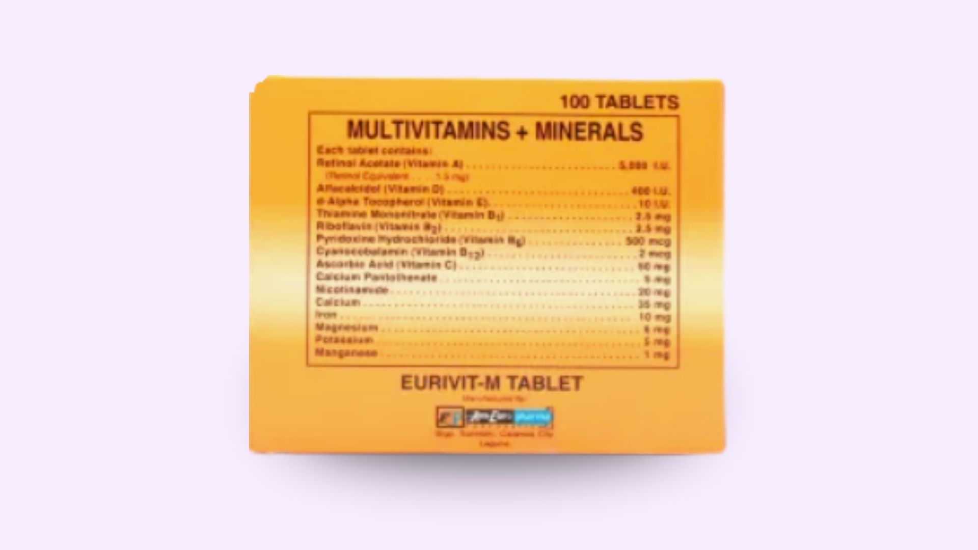 EURIVIT-M Multivitamins / Minerals - Tablet 1s | Hati Health