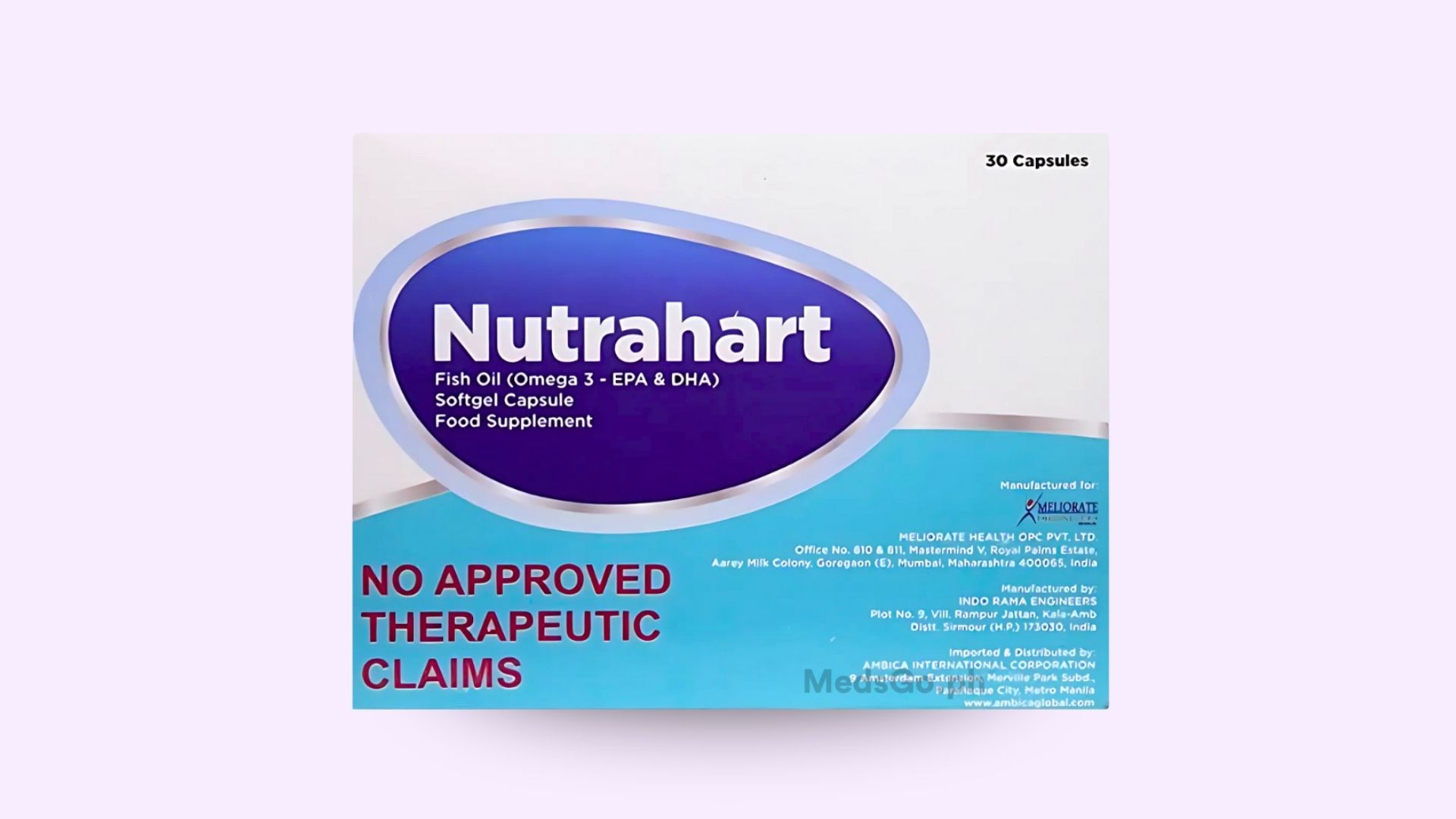 NUTRAHART Fish Oil (Omega3 - EPA & DHA) Softgel Capsule 1's